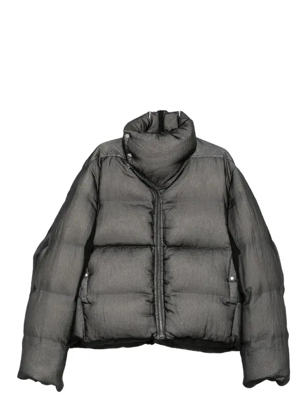 Rick Owens Down-padded Stand-up Collar Zip Jacket - Nero