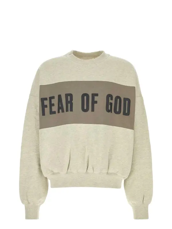 Fear Of God Melange Cotton-blend Sweatshirt - Grey