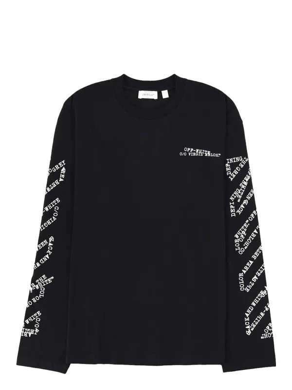 Off-White Graphic Logo Long Sleeve T-shirt - Black