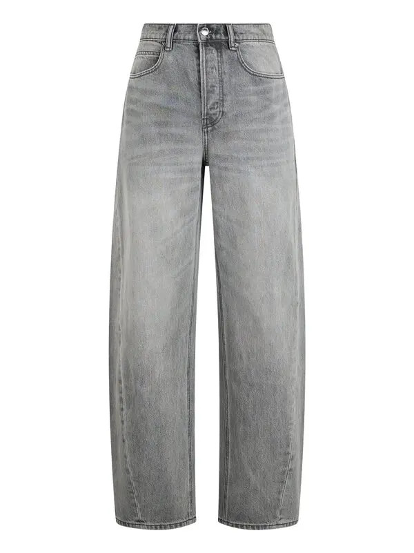 Alexander Wang Relaxed Fit Wide Leg Jeans - Grey