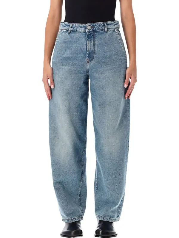 AMI Paris High-rise Straight-leg Jeans - Blue Used