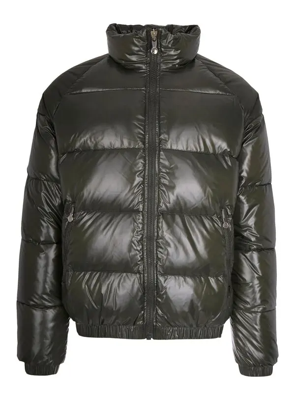 Pyrenex Lightweight Puffer Jacket With Glossy Finish - Deep Khaki