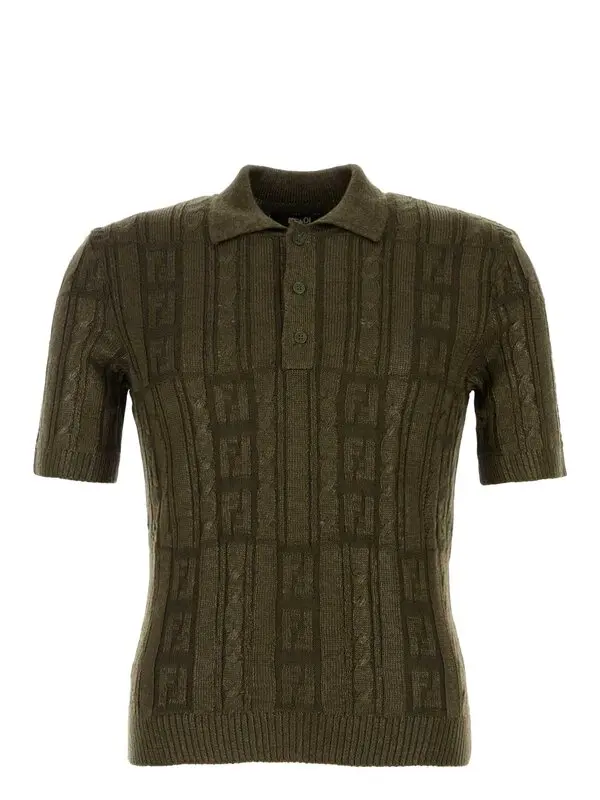 Fendi S Wool Polo Shirt - Green