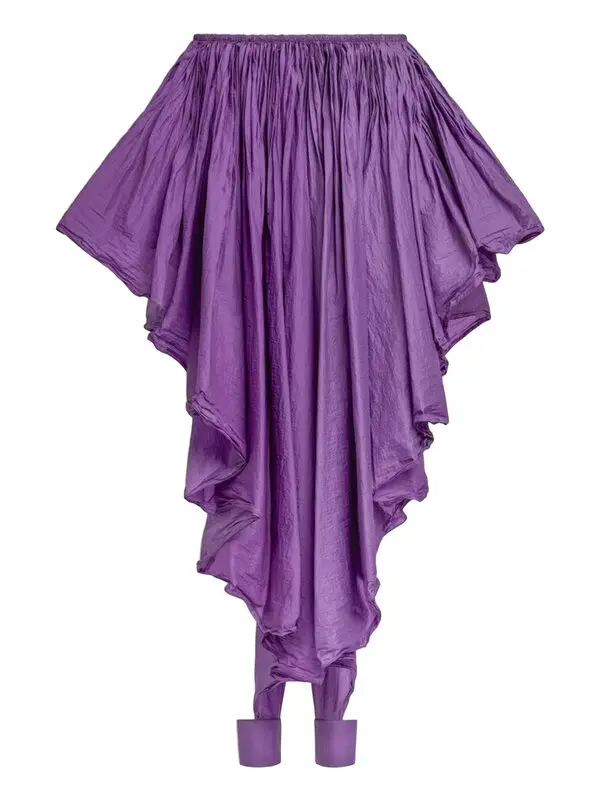 Alaïa Asymmetrical Draped Maxi Skirt - Violet