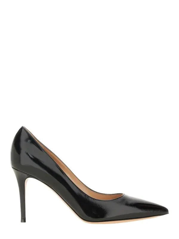 GIANVITO ROSSI 85mm Pointed Toe Leather Pumps - Black