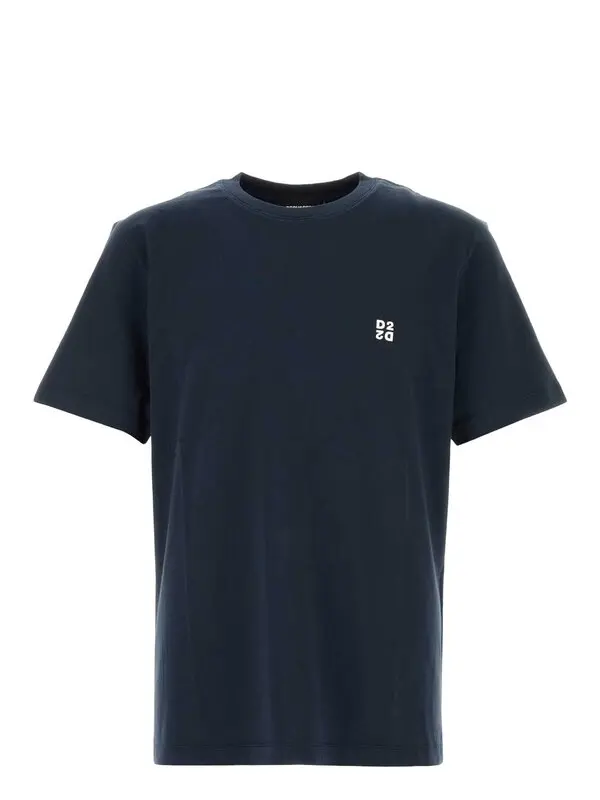 Dsquared2 100% Cotton Crewneck T-shirt - Blue