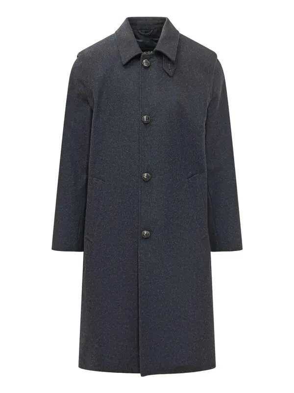 SCHNEIDERS Long Hubertus Overcoat - Blue
