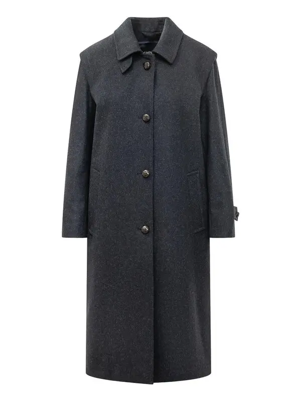 SCHNEIDERS Longline Overcoat - Blue