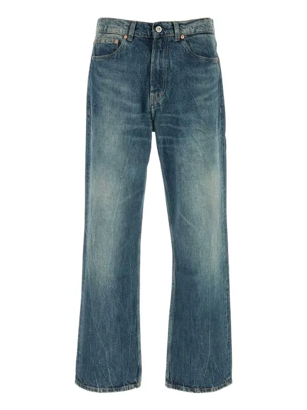 Our Legacy Relaxed Straight Jeans In River Wash - Blue