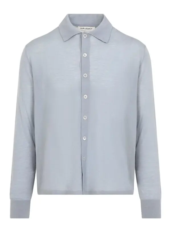 Our Legacy Merino Wool Cardigan - Blue