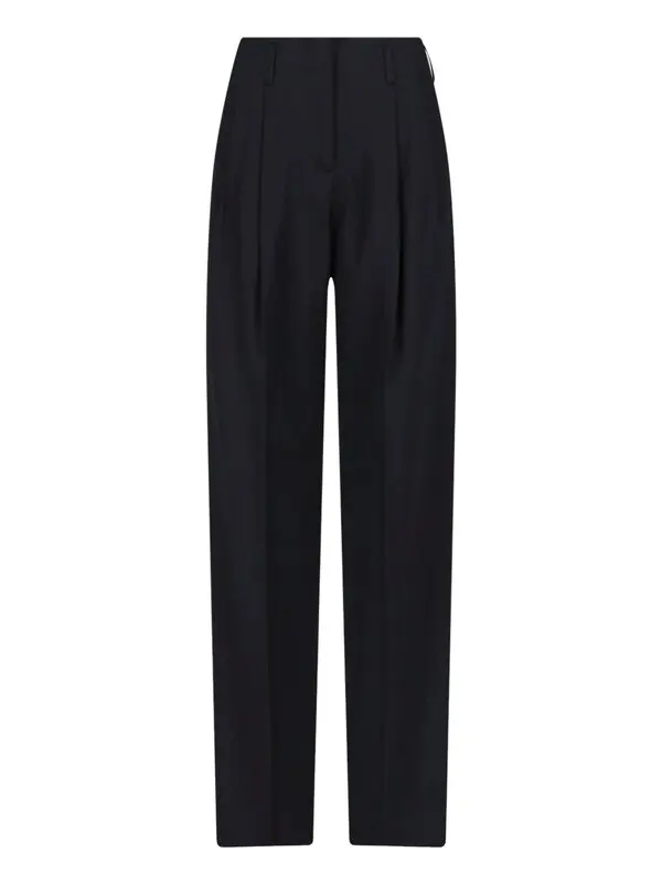 GOLDEN GOOSE High-waisted Tailored Wide-leg Trousers - Black