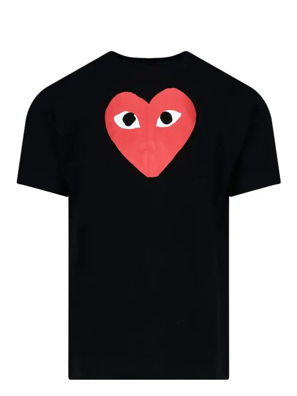 Play Comme Des Garcon Play Heart Logo T-shirt - Black