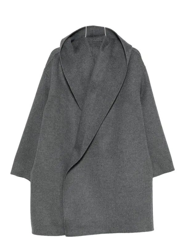 TOTEME Wool Hooded Coat - Grey
