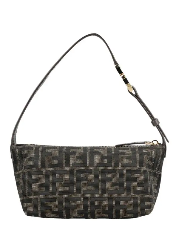 Fendi Ff Jacquard Pouch - Brown