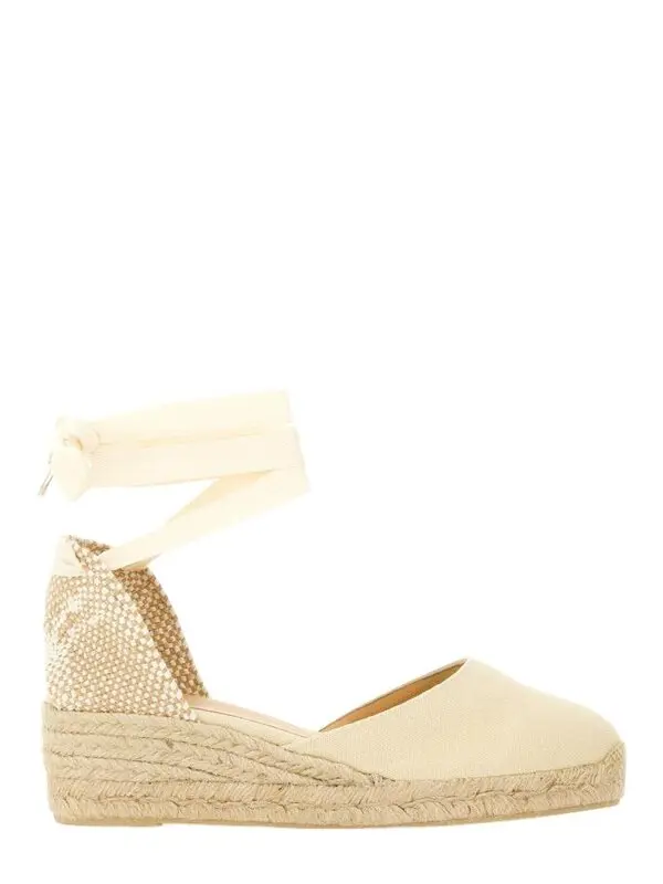CastaÑer Cotton Wedge Espadrilles - Ivory