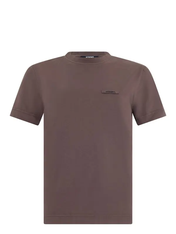 Jacquemus Cotton Crewneck Short-sleeve T-shirt - Brown