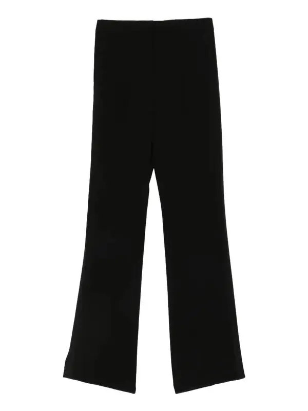 Max Mara Cady High-waist Trousers With Pressed Crease - Nero