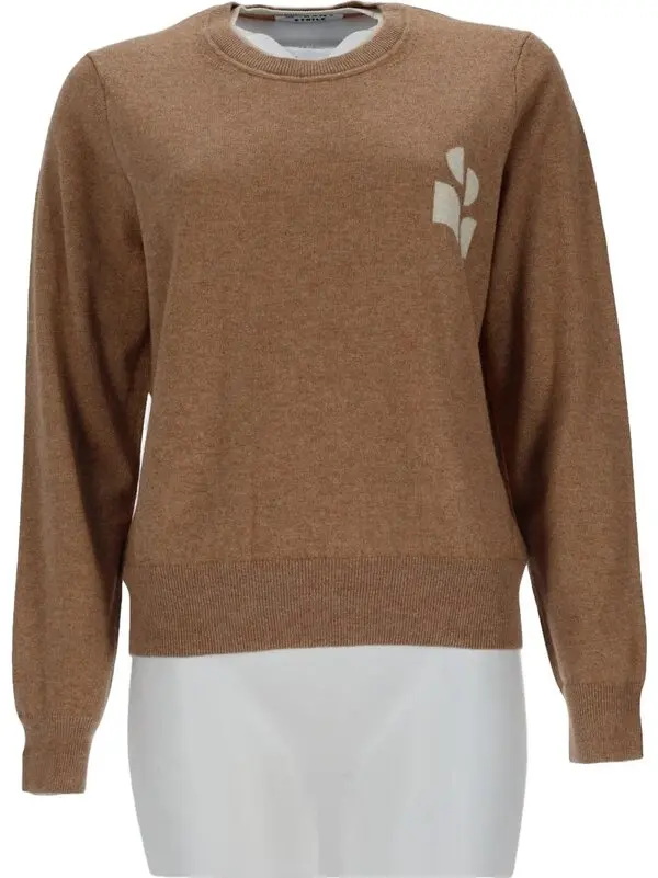 MARANT ETOILE Lanta Cotton-wool Crew Neck Sweater - Brown