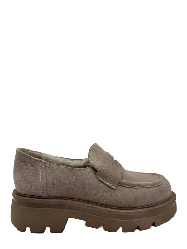 PATRIZIA BONFANTI Karo Suede Loafers - Brown