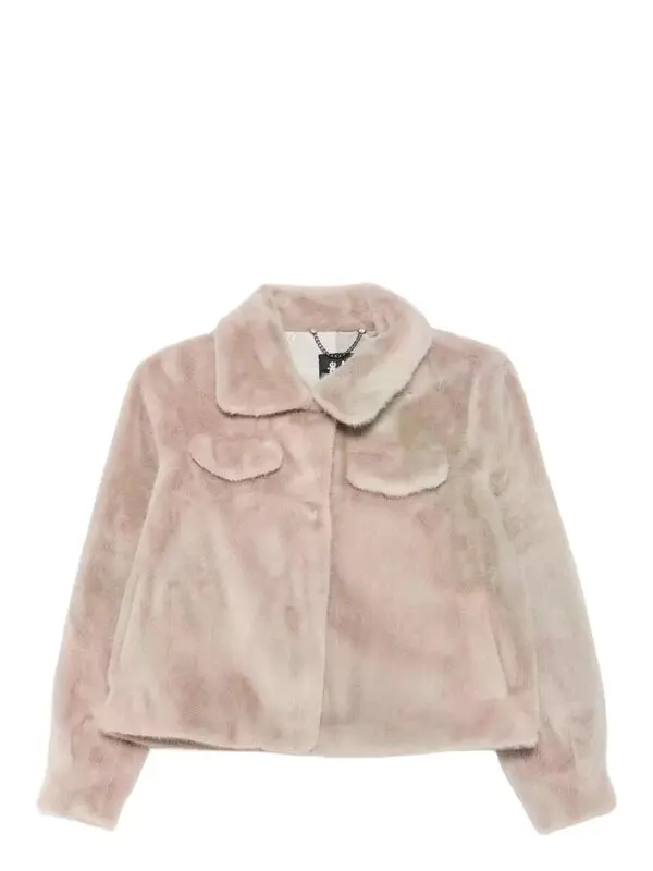 BOMBOOGIE Faux Fur Pocket Detail Jacket - Grey