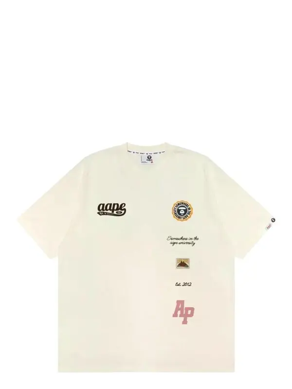 AAPE BY *A BATHING APE Aapeunvs Embroidered T-shirt - Black