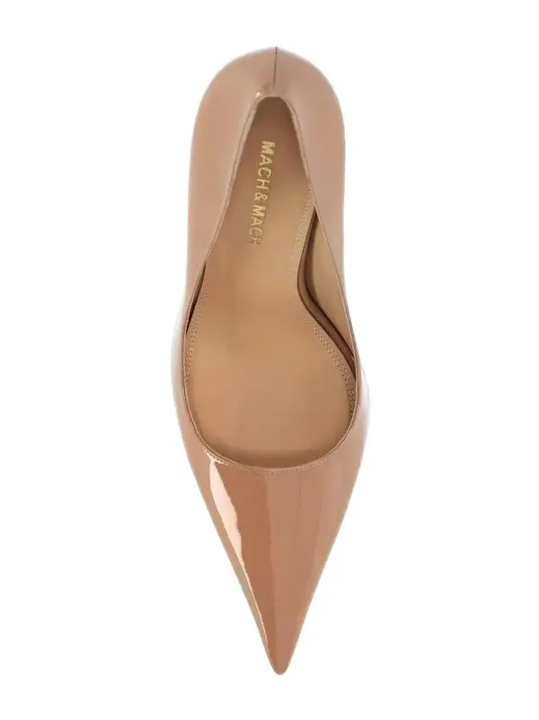 Mach & Mach Patent Leather Pumps With Stiletto Heel - Neutrals