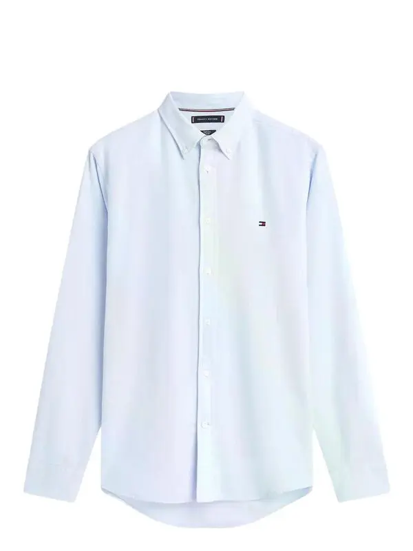 Tommy Hilfiger Logo-embroidered Button-down Shirt - Blue