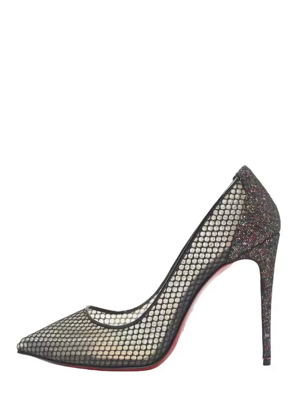 CHRISTIAN LOUBOUTIN Glitter Mesh Pumps - Black