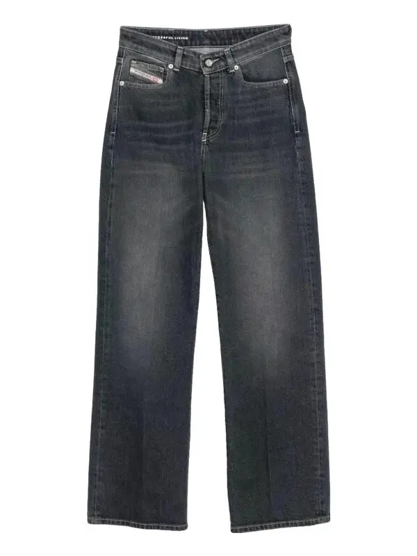 DIESEL® Faded Effect Straight-leg Jeans - Grey