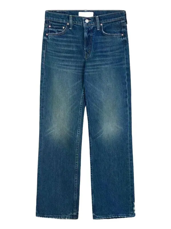 MOTHER The Lil Reifler Distressed Straight-leg Jeans - Blue