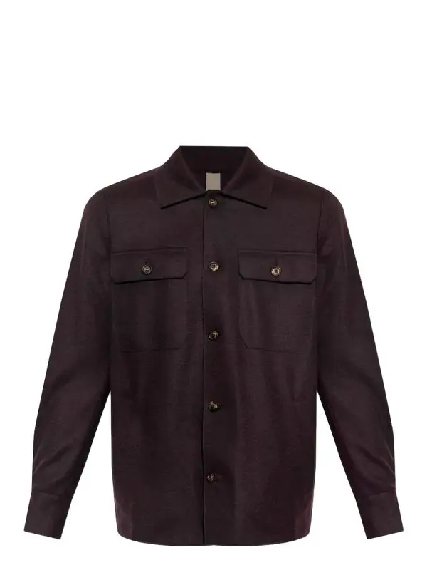Eleventy Pocket-detail Shirt - Brown