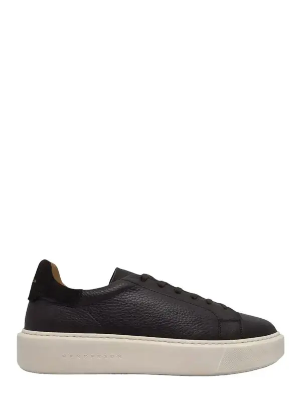 HENDERSON BARACCO Leone Grained Leather Sneakers - Brown