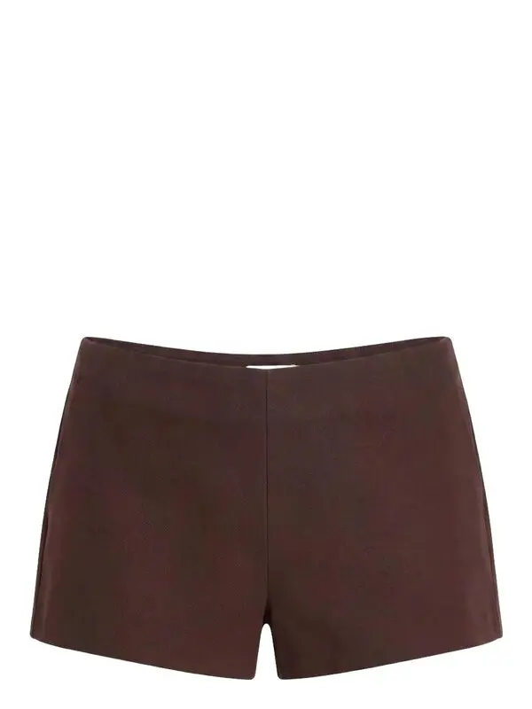 REFORMATION June Low-rise Mini Shorts - Brown