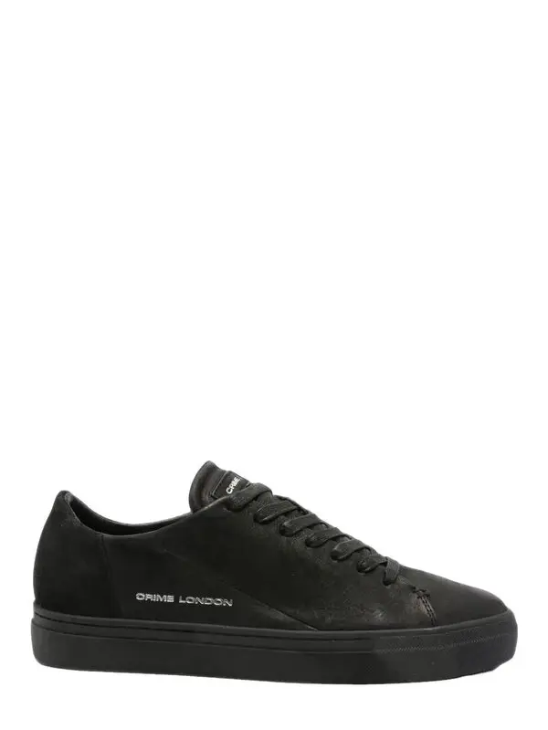 CRIME LONDON Amuse Logo-print Leather Sneakers - Black