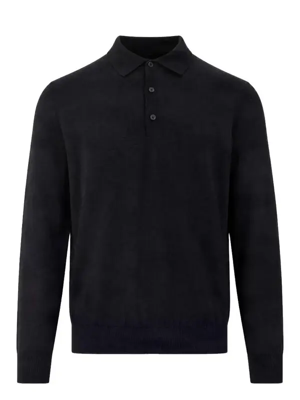 BOSS Merino-wool Polo Sweater - Black