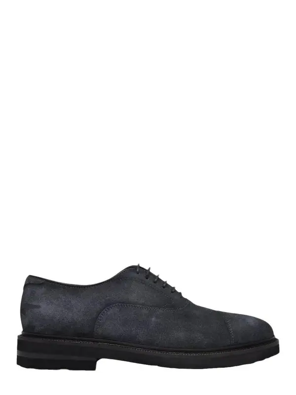 HENDERSON BARACCO Cap-toe Suede Oxford Shoes - Blue