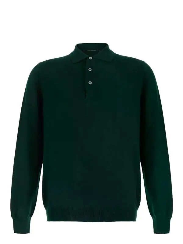 Tagliatore Knitted Polo Sweater - Green