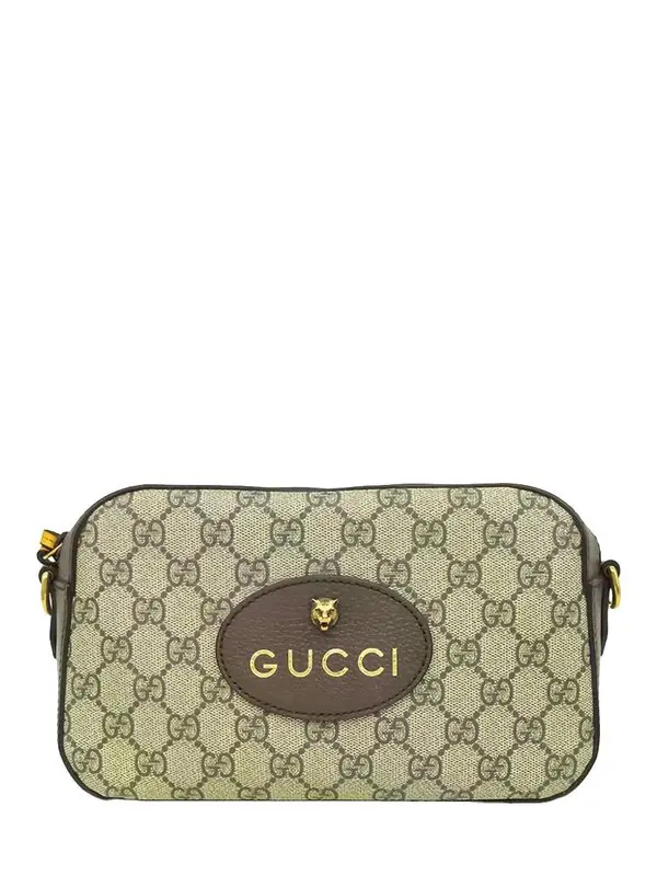 Gucci Gg Supreme Web Neo Vintage Crossbody Bag - Neutrals