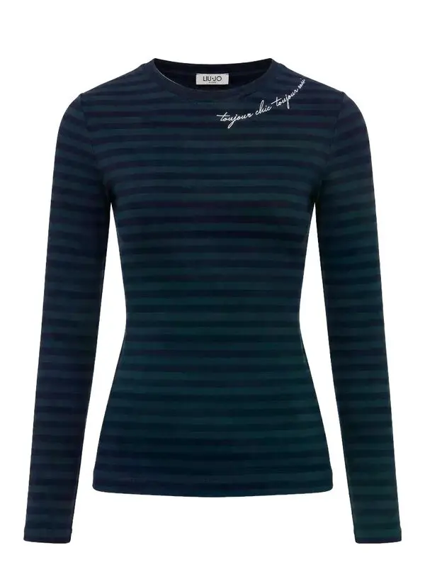 Liu Jo Striped Long-sleeve T-shirt - Blue