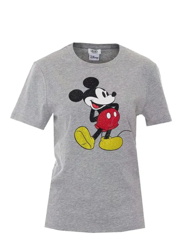 Liu Jo Miss Mouse" Printed Cotton Jersey T-shirt - Grey