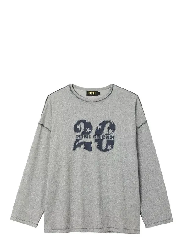 MINI CREAM Graphic Print Long-sleeve T-shirt - Grey