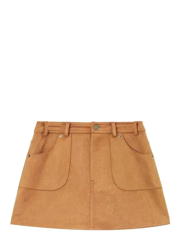 B+AB A-line Mini Skirt - Brown