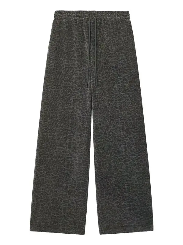 TOUT A COUP Leopard-print Track Pants - Grey