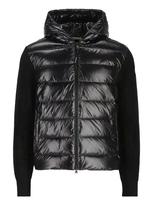 Moncler Padded Panel Knit Jacket - Black