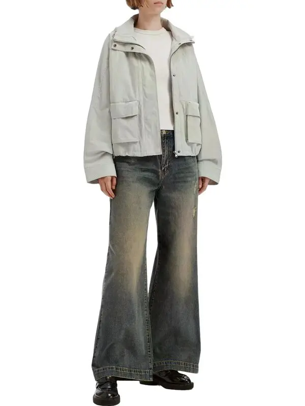 B+AB Hooded Oversized Jacket - Grey