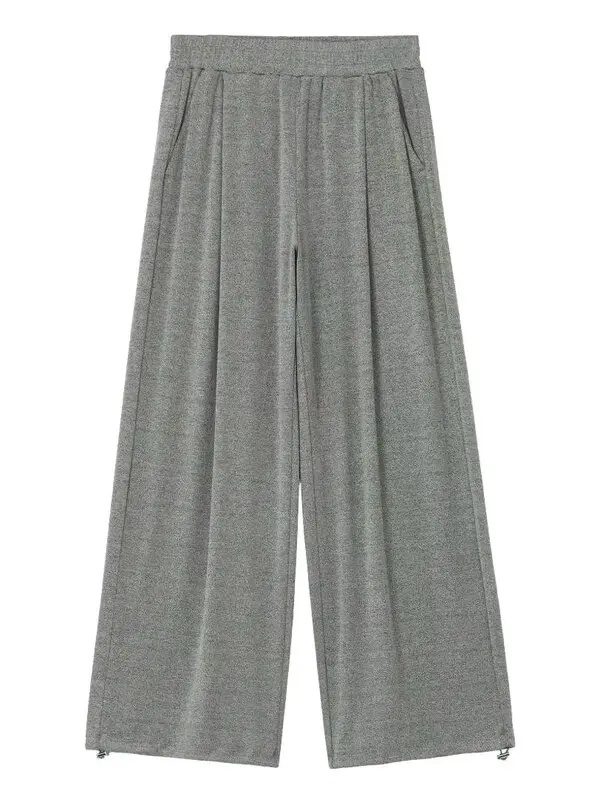 B+AB Pleated Wide-leg Track Pants - Grey