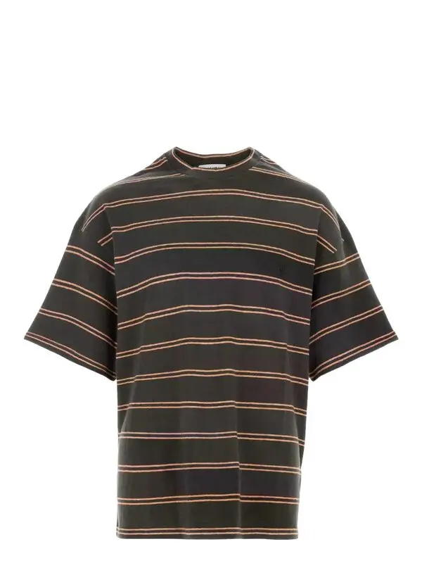 JIL SANDER Striped-pattern T-shirt - Black