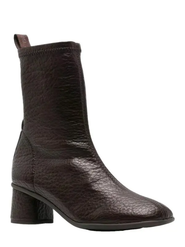 PEDRO MIRALLES Grained Leather Ankle Boots - Brown