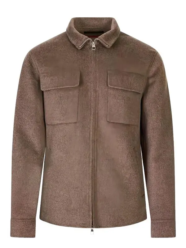 MONTECORE Flap-pockets Zip-up Jacket - Brown