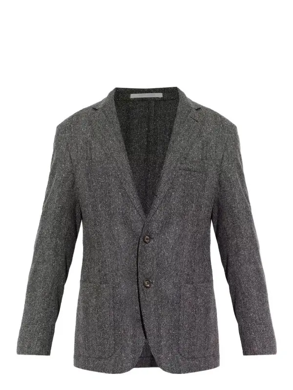 Eleventy Herringbone-pattern Blazer - Grey